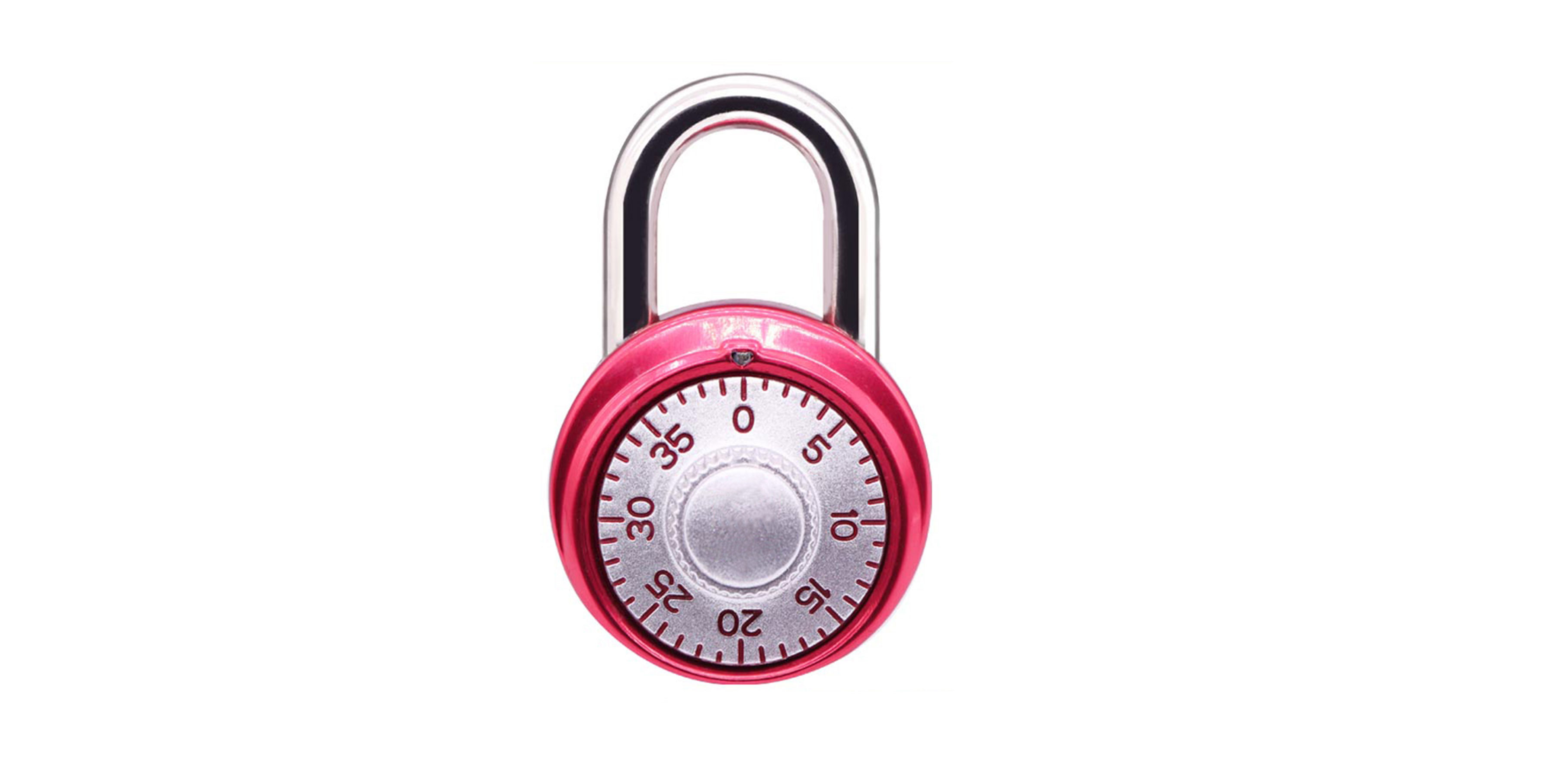 40mm Aluminum shell code lock red code padlock-Password padlock ...